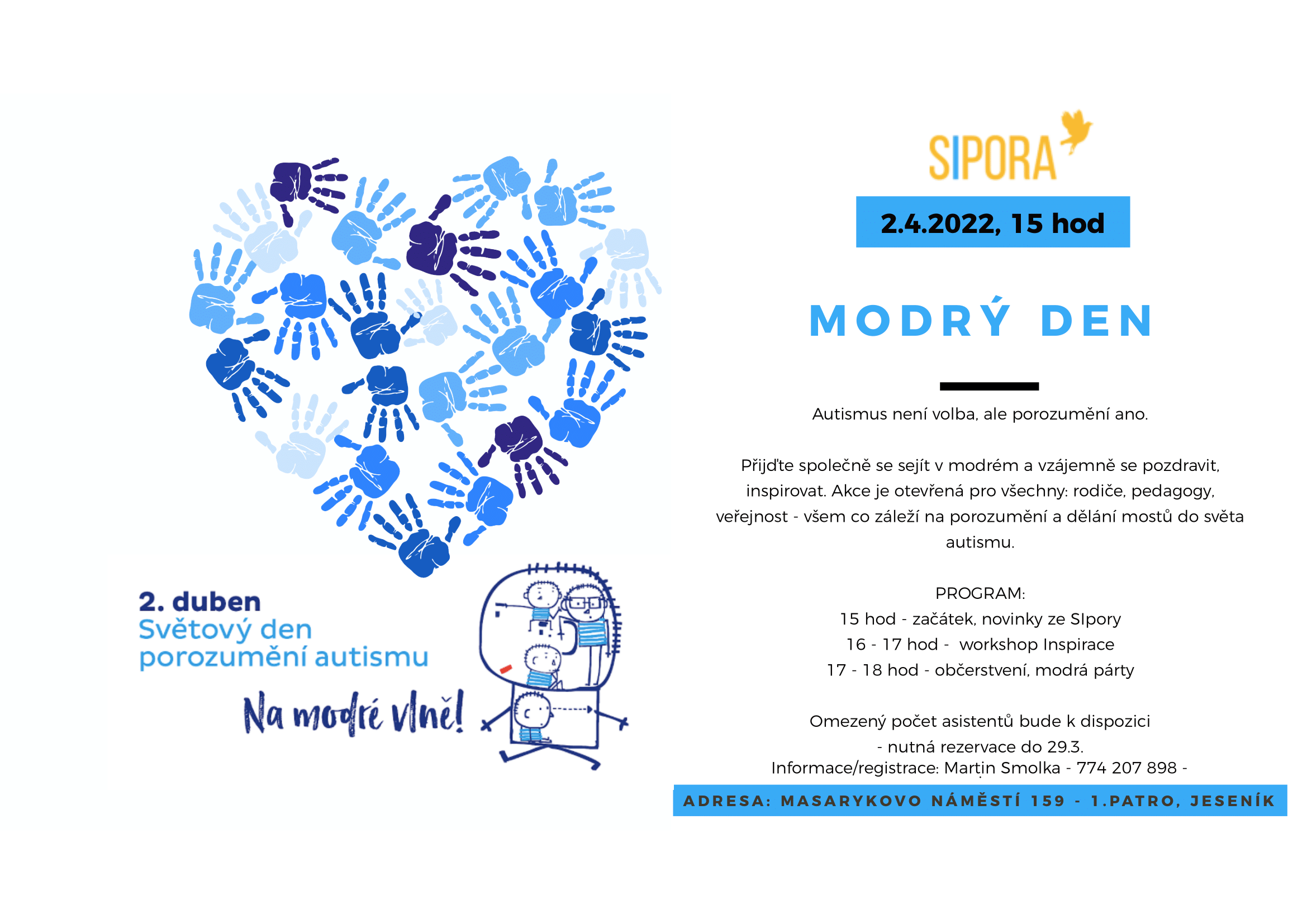 Pozvání na Modrý den - Sipora